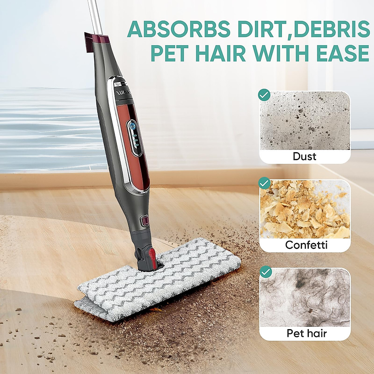 3 Pack Steam Mop Pads Replacement P184WQ for Shark Lift-Away Pro & Genius Steam Pocket Mop System S3973 S3973D S3973WM S5001 S5002Q S5003A S5003D S5004 S5004W S6001W S6001WM S6002 S6002C S6003D S6003W