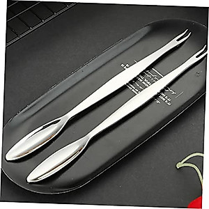 Small Forks 2pcs Crab Fork Stainless Steel Bottle Opener Oyster Crackers Salad Utensils for Serving Tool Nut Seafood Spoon Crab Eating Supplies Crab Leg Tools Kitchen Crab Forks