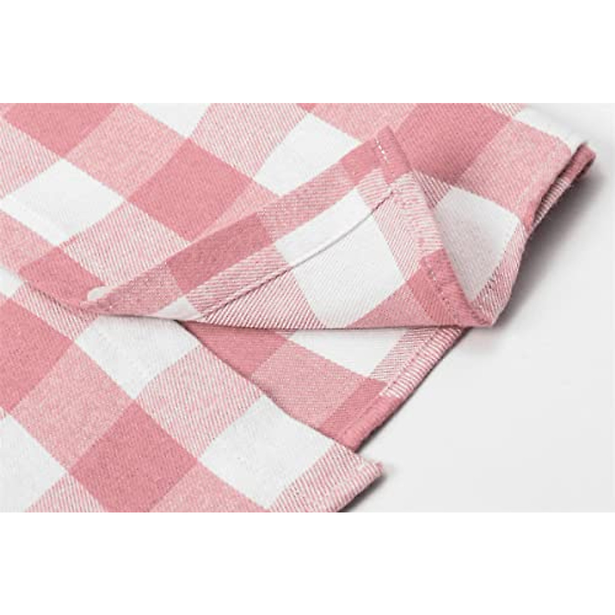 SANGTREE Mens Short Sleeve Plaid Shirt Summer Button Down Shirt Pink White Plaid，Small