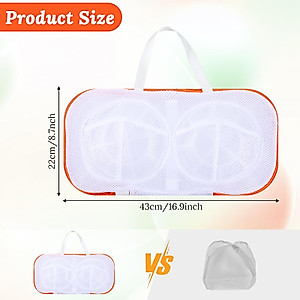 Bra Wash Bags for Laundry, Large Lingerie Underwear Brassiere Bag Set for Washing Machine With Zipper for Women Laundry Storage Washing Delicates (17"L x 9"W x 2"H)