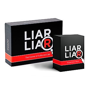LIAR LIAR Party Game + Expansion Set - The Family Card Game of Truths and Lies for Kids, Tweens, Teens, College Students, Adults, Friends - Perfect for Fun Parties & Board Games Night with Your Group