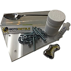 RotoMetals Gallium Spoon Mold + Gallium -Create a Magic Disappearing/Bending/Melting Gallium Spoon, Includes Syringe with Gallium Included