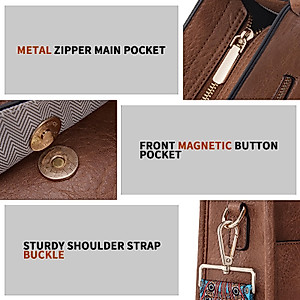 Caitina Crossbody Bag For Women Vegan Leather Hobo Handbag Designer Crossbody Purses Bucket Bag For Women with 2PCS Adjustable Strap(Beige)