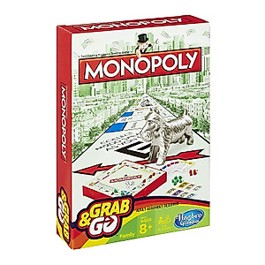 Hasbro Family Grab and Go Variety Pack Bundle: Clue, Monopoly, Connect 4 and Hungry Hungry Hippos Travel Sized Board Games (4 Items)