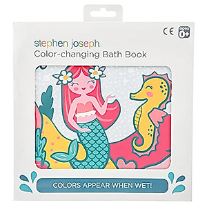 Stephen Joseph, Floating Color Changing Bathtime Book, Toddler Bath Toys, Mermaid