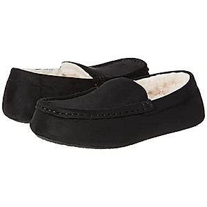 Amazon Essentials Women's Moccasin Slipper, Black, 7