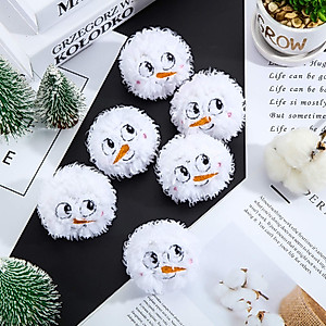 Skylety 20 Pcs Plush Snowball for Indoor Outdoor Stuffed Snowballs Snowman Toys Snowball Fun Set for Snow Games Decorations(Cute Series)