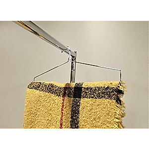 NAHANCO SBD22 22" Chrome-Plated Bedspread and Drapery Hanger (Pack of 12),Silver