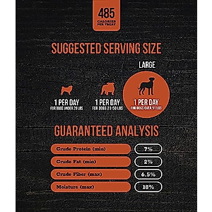 Wholesome Pride Natural & Healthy Pumpkin Highly Digestible Dog Chews, Large - 2 Pack