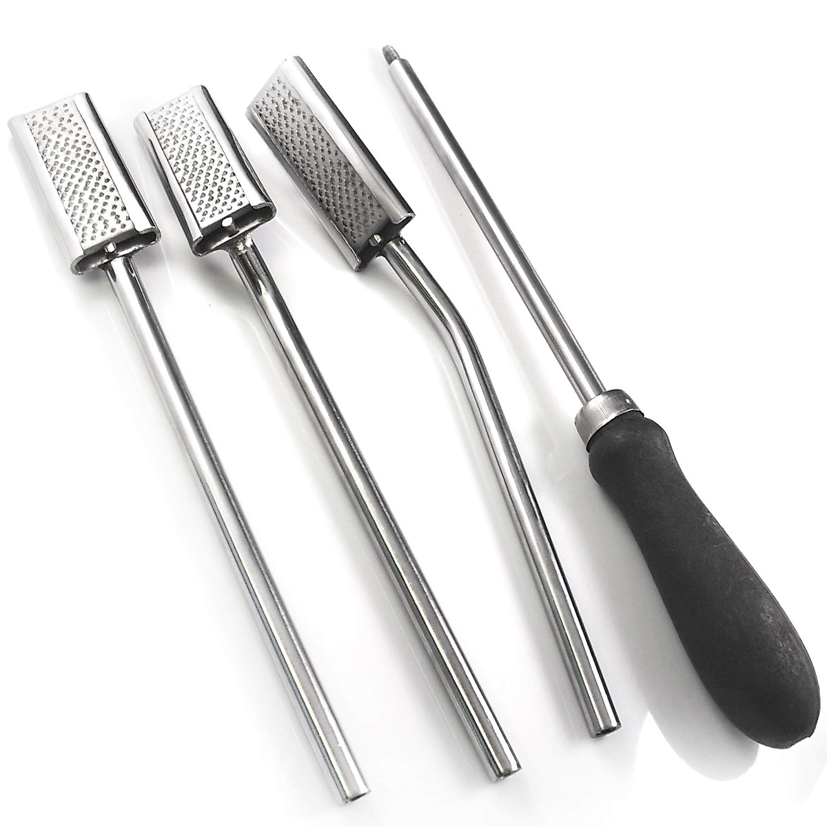 SURGICAL ONLINE Set of 3 Equine Dental Float Rasps Down Up Straight Veterinary - Screw On Handle