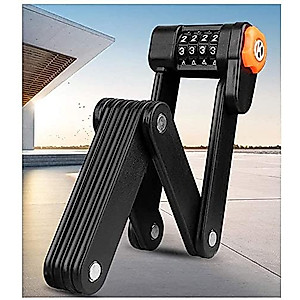 2 Pieces of Bicycle Code Lock, Tram Lock, Mountain Bike Portable Folding Lock, Portable Hinged Bicycle Lock