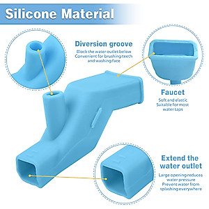 6Pcs Silicone Faucet Extender for Kids,Faucet Connector Kitchen Water Tap Extension,Portable Kitchen Sink Faucet Attachment,Baby Bath Tub Faucet Cover Bathroom Accessories