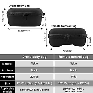 iEago RC Drone Case + Controler Compact Case for DJI Mini 4K/Mini 2 SE/Mini 2, Portable Small Case Storage Bag for DJI Mini 4K Accessories