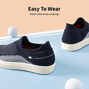 DREAM PAIRS Sneakers Boys Girls Machine Wash Little Kids Lightweight Slip-on Walking Shoes with Laundry Bag Navy Size 2 Little Kid SDFS2309K