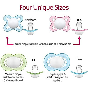 MAM Start Newborn Girl Pacifiers, Best for Breastfed Babies, Blue,3 Count (Pack of 1)