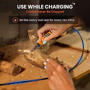 HARDELL Mini Cordless Rotary Tool 3.7V, 5-Speed Rotary Tool Kit with 43 Accessories, Type-C Charging Power Rotary Tool for Engraving, Sanding, Polishing, Drilling, Grinding, Small DIY Crafts