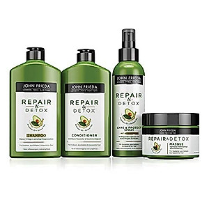 John Frieda Repair & Detox Care & Protect Spray with Avocado Oil and Green Tea, 200 ml