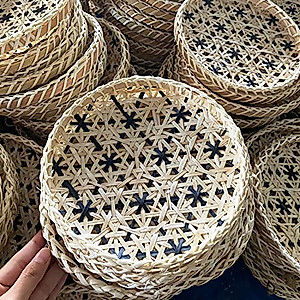 Decocoon Boho Wall Decor Set of 9, Boho Wall Basket Decor, African Wall Baskets, Woven Basket Wall Decor Set, Canastas Para Decoracion (Rustic Garden Wall Decor)