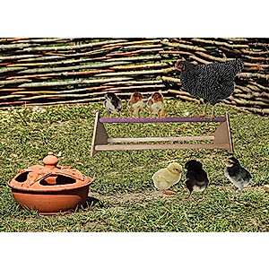 Vehomy Chicken Perch Chicken Wood Stand Chicken Toy for Hens Handmade Chicken Swing Bird Perch Stand Toy for Large Bird Parrot Hens Macaw