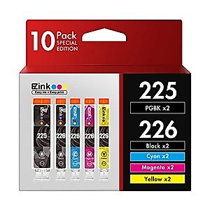 E-Z Ink (TM Compatible Ink Cartridge Replacement for Canon PGI-225 CLI-226 PGI225 CLI226 Compatible with PIXMA MX882 MX892 MG5320 MG6220 (2 PGBK, 2 Cyan, 2 Magenta, 2 Yellow, 2 Small Black) 10Pack