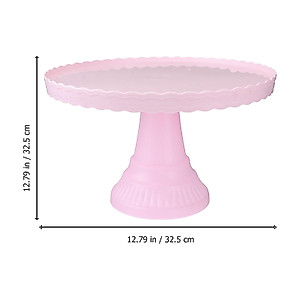32.5cm Cake Stand Pink Cake Stand Birthday Cake Server Plate Round Cake Holder for Cupcakes Pastries Macarons Biscuits Wedding Party Decor