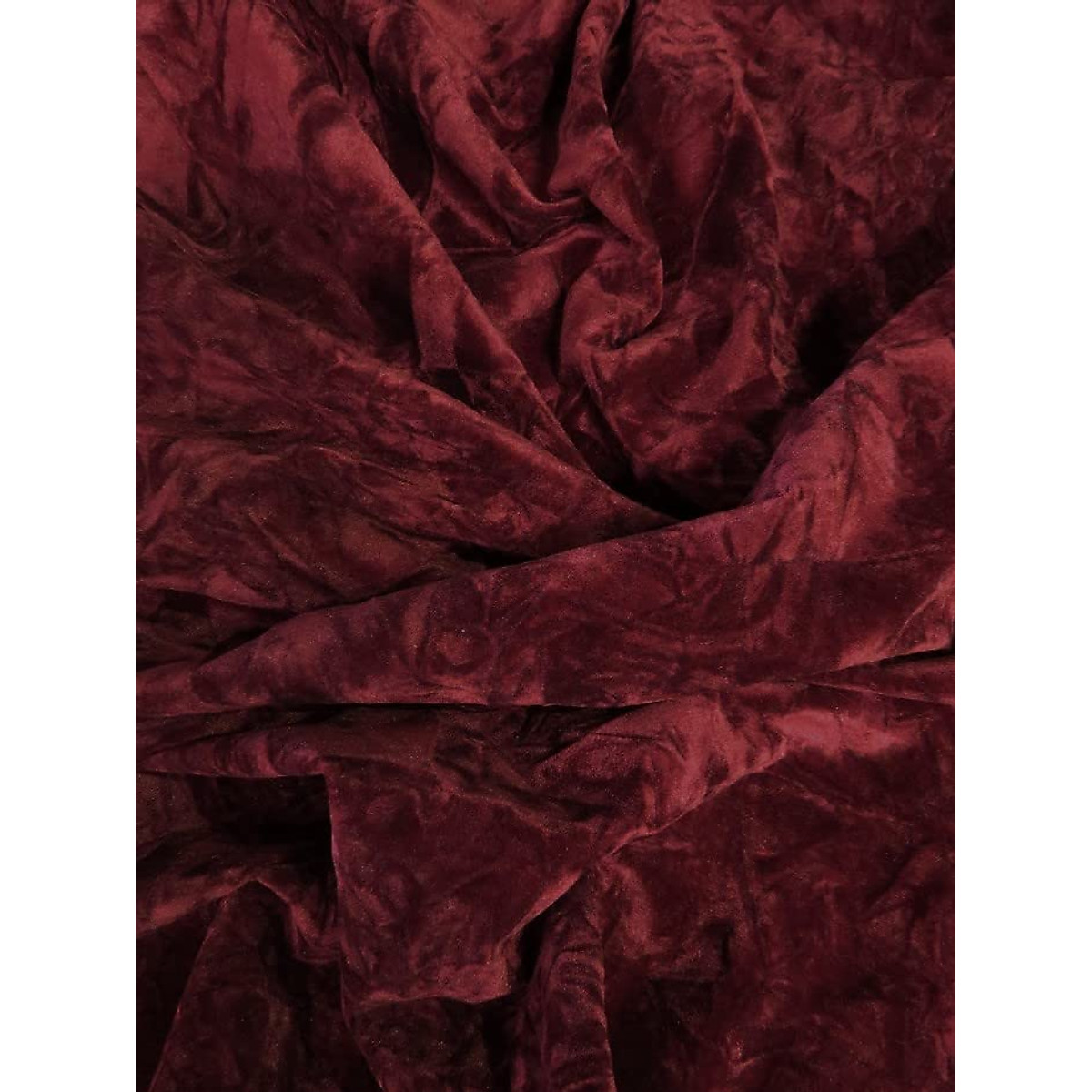 Big Z Fabric Crush Flocking Upholstery Velour Velvet Fabric by The Yard DIY Upholstery Furniture Drapery Clothing (Burgundy)