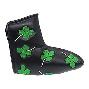 HISTAR Golf Putter Head Cover Headcover Shamrock Embroidered Blade Fit All Brands