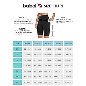 BALEAF Women's Long Biker Shorts Yoga Compression High Waist Knee Length with Pockets Spandex Workout Shorts 12" Black M
