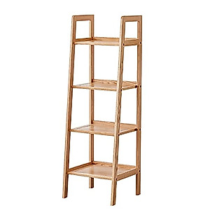 Solid Wood Bookshelf Four-Layer Book Storage Rack Article Storage Rack Floor Shelf Suitable for Home Office use