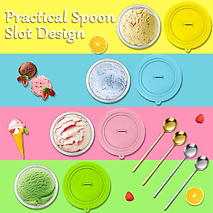 Ice Cream Pint Containers for Ninja Creami Pints and Lids-2 Pack & 4 Pack, 16oz Creamy Storage Containers Compatible with NC301 NC300 NC299AMZ Series Ice Cream Maker, BPA-Free, Dishwasher Safe