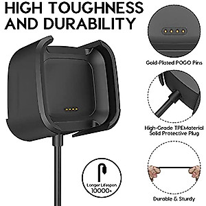 AWINNER Charger Compatible with Fitbit Versa 2 (Not for Versa/Versa Lite), Replacement USB Charging Cable Dock Stand for Versa 2 Health & Fitness Smartwatch, 3Ft Sturdy Power Cord