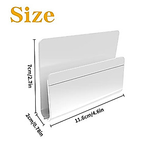 2pcs Adhesive Wall Mount Phone Holder Mobile Phone Charger Socket Pocket Multi-Purpose Phone Charging Dock Damage Free Storage Box Perfect for iPhone Smartphone Mini Table Remote Control (White)