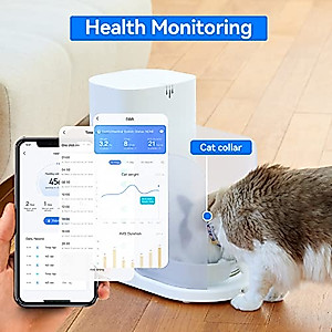 CATLINK Automatic Cat Feeder, Health Report for Cats, 3.5L Capacity WiFi Enabled Smart Cat Feeder, App Control, Portion Control, Multi-cat Identification, Timed Cat Food Feeder with Ceramic Bowl
