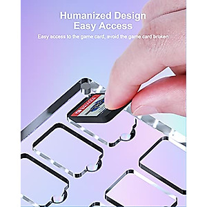 Hagibis Game Card Case for Nintendo Switch, 21 Cartridge Slots Holder Protective Shockproof Display Cabinet, Transparent Acrylic Game Storage Box for Switch NS NX (21 Slots)