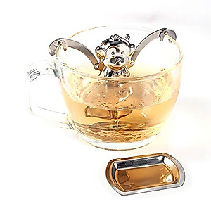 Cute Stainless Steel Loose Tea Leaf Infuser Ball Strainer Filter Diffuser Herbal Spice Monkey