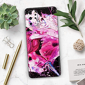 DesignSkinz Liquid Abstract Paint V5 Protective Vinyl Decal Wrap Skin Cover Compatible with The Samsung Galaxy S20 (Screen Trim & Back Glass Skin)