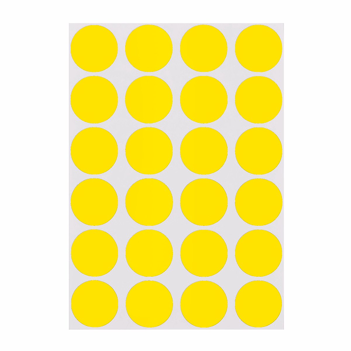 ChromaLabel 3/4 Inch Circle Sticker Labels, Easy to Write On Round Colored Stickers, 42 Sheets of Permanent Labels - 1008 Dot Stickers, Yellow Stickers