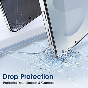 amFilm Auto-alignment OneTouch for Samsung Galaxy S25+ Plus 6.7'' Screen Protector + Camera Lens Protector, Tempered Glass, 30 seconds Installation, Bubble Free, Case Friendly, Anti-Scratch [2+2 Pack]