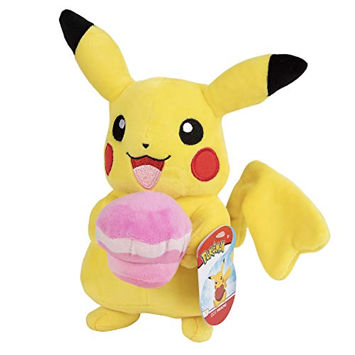 Pokémon 8" Pikachu with Cupcake Plush - Officially Licensed - Quality & Soft Birthday Celebration Stuffed Animal Toy - Add to Your Collection! Great Gift for Kids, Boys, Girls & Fans of Pokemon
