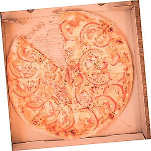 ULTECHNOVO 25pcs Boxes Mini Pizza Box Mini Pizza Storage Case Take Sandwich Container 6 Inch Pizza Boxes Pizza Slice Boxes Mini Pizza Case Pizza Baking Corrugated Cardboard Paper Miniature