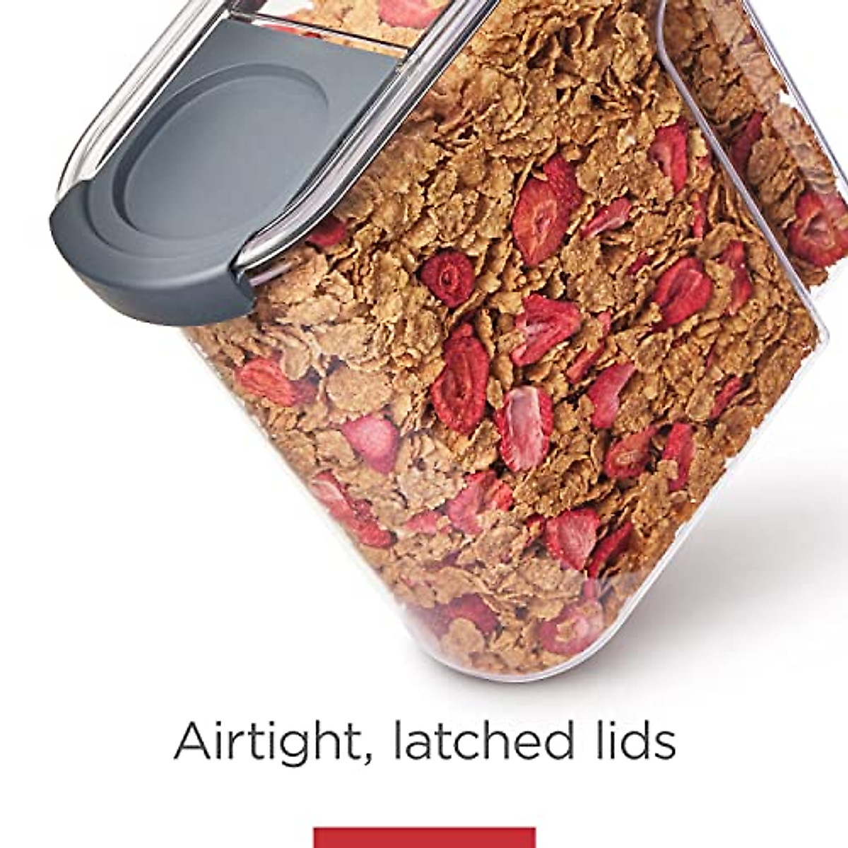 Rubbermaid Brilliance Cereal Food Storage Container with Flip Top Spout, Dishwasher Safe, Clear