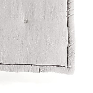 Lush Decor Baby Square with Border Play Mat, 36" x 36", Gray