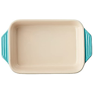 Le Creuset Stoneware Rectangular Dish, 1.8 qt. (10.5" x 7"), Caribbean