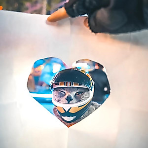 GSYUWIH Pet Motorcycle Helmet,Lightweight and Delicate Puppy Cat Motorcycle Headwear,Portable Pet Head Jewelry for Adult Cats and Puppies Racing Fans Collect Small Gifts