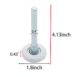 2 Packs 1.8" Nylon Garage Door Roller 4" Stem, Quiet Garage Door Wheels for Garage Door Track Replacement, Long Service Life and High Load 11 Ball Bearing