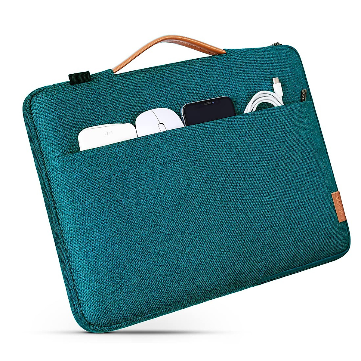 DOMISO 17.3 Inch Laptop Bag Cover Waterproof Shockproof Notebook Sleeve Case Shoulder Bag Protective Cover for 17.3" HP Pavilion 17/HP Envy 17/HP 17/MSI/Lenovo IdeaPad 321,Teal