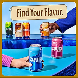 Zevia Zero Calorie Soda, Creamy Root Beer, 12 Ounce Cans (Pack of 24)