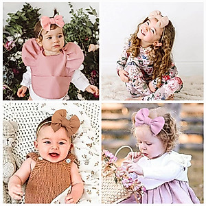 Prohouse 21 PCS Big Bows Baby Nylon Headbands Hairbands Hair Bows Elastics for Baby Girls Newborn Infant Toddler Child Hair Accessories