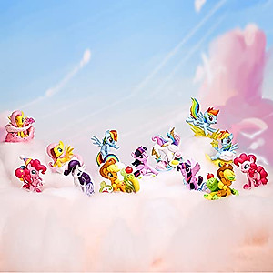 POP MART 12 Boxes Compatible for Hasbro My Little Pony Natural Series Character Popular Collectible Art Toy Hot Toys Cute Figure Creative Gift, for Christmas Birthday Party Holiday