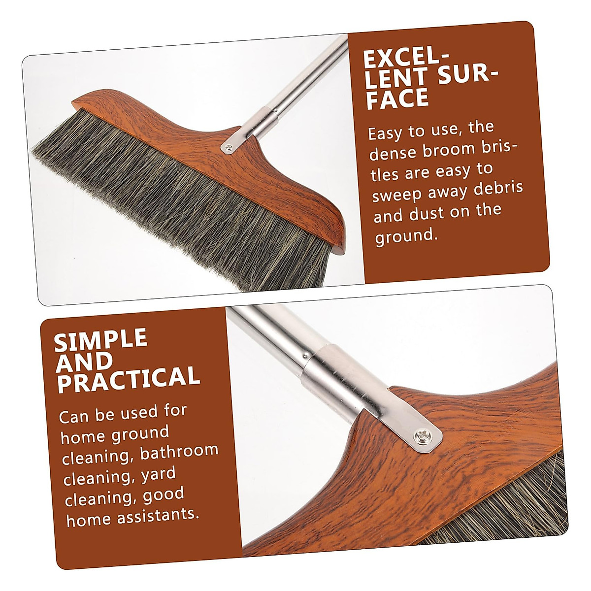 CIYODO Reusable Floor Cleaning Broom with Dustpan Versatile for Home Kitchen Office and Lobby Efficient Broom with Ergonomic Handle for Easy Use